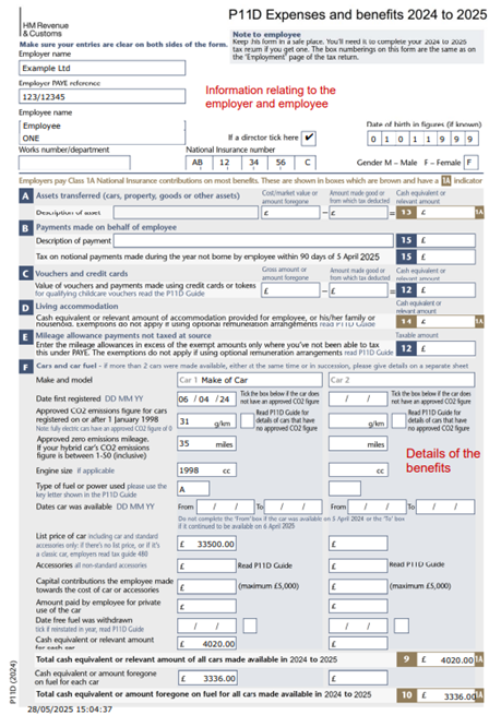 How to complete and submit P11D forms